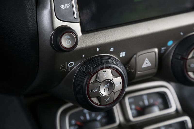 Closeup Shot of Controller Buttons in the Modern Car Interior Stock ...