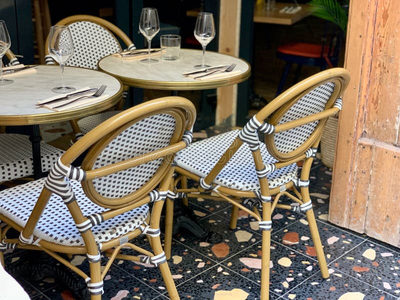 Closeup Shot of the Cozy Outdoor Cafe Stock Photo - Image of hotel ...