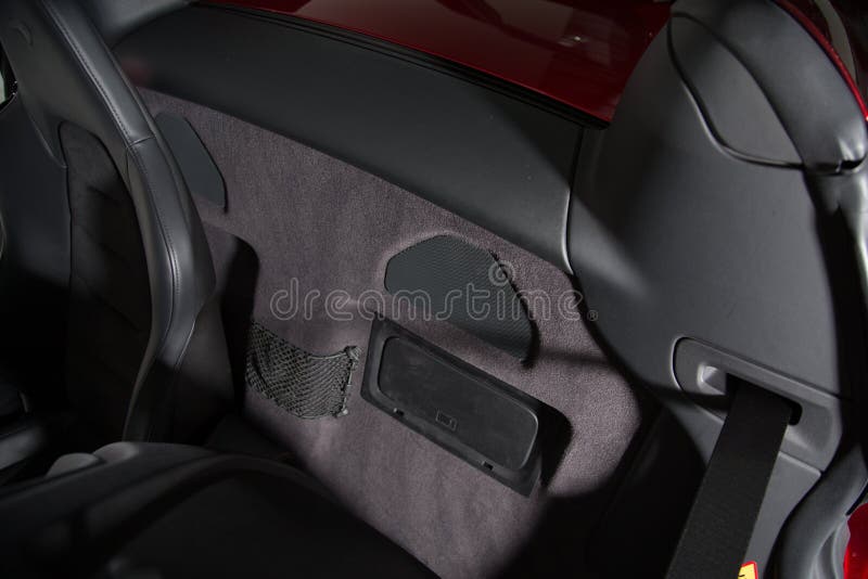 Closeup Shot of Details of a Red Car Cabin Stock Image - Image of ...