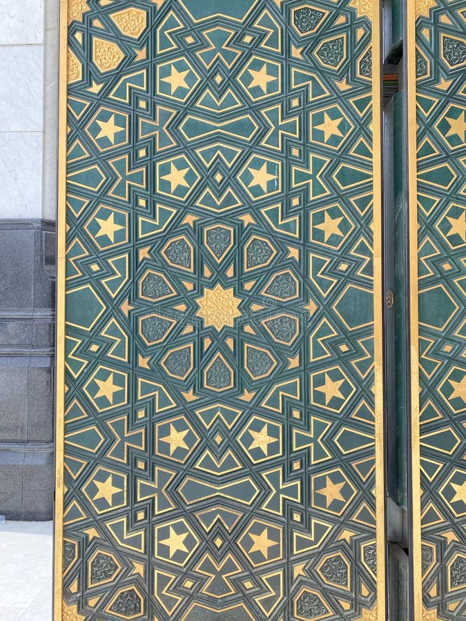 Closeup Shot of a Door with Arabic Patterns Stock Image - Image of ...