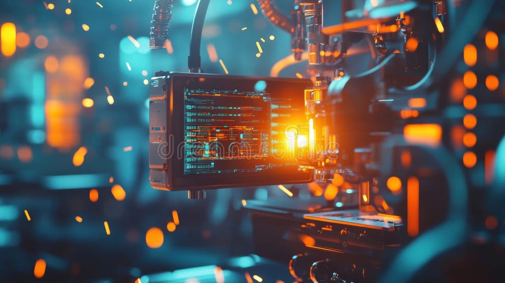 A Closeup Shot of an Edge Computing Device Installed on a Robotic ...