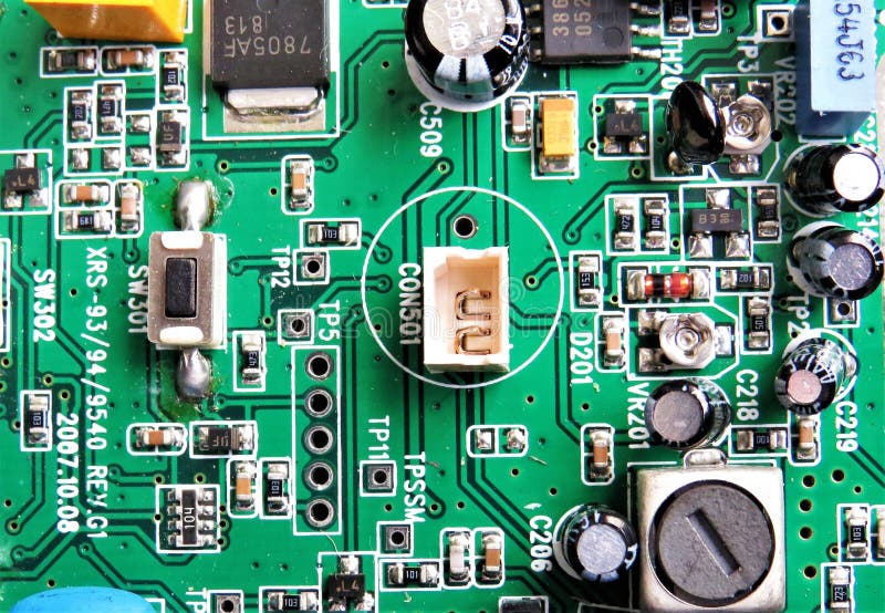 Closeup Shot of Electrical Circuits on a Chip Stock Photo - Image of ...