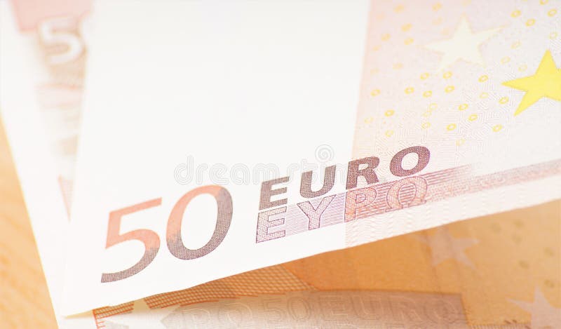 Closeup Shot of 50 Euro Note Stock Image - Image of bank, euro: 192609607