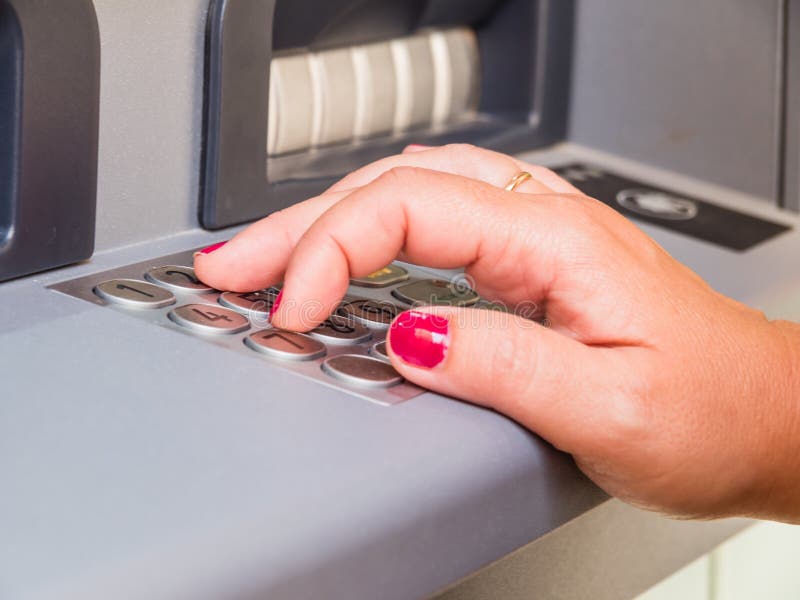 ATM Machine with Keypad and Buttons Stock Image - Image of bank ...