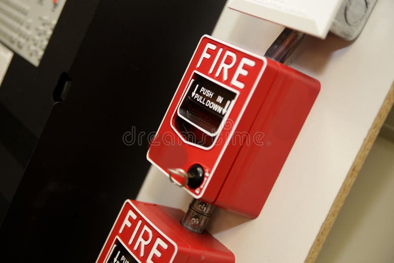 Closeup Shot of Fire Alarm Switch in Factory Stock Image - Image of ...