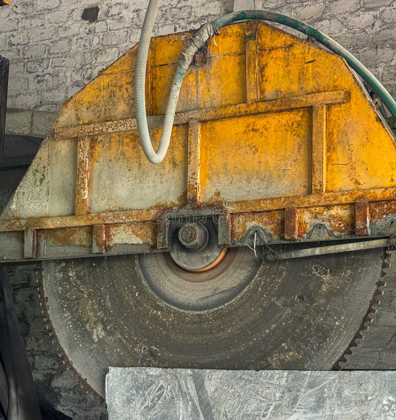 A Closeup Shot of a Granite Block Cutter Stock Image - Image of ...