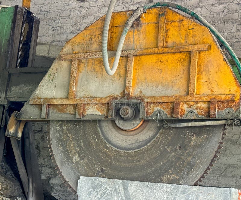 A Closeup Shot of a Granite Block Cutter Stock Photo - Image of stone ...