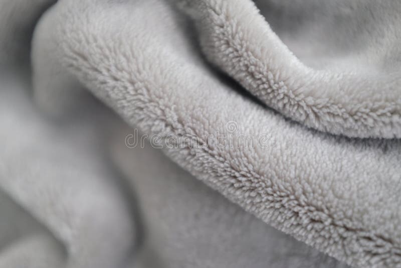 Closeup Shot of a Gray, Soft, and Smooth Texture Throw Blanket Stock ...
