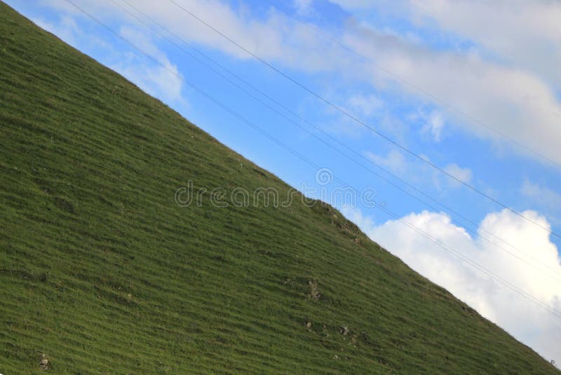 Green Slope of Mountains in Chamonix in Haute Savoie in France Stock ...