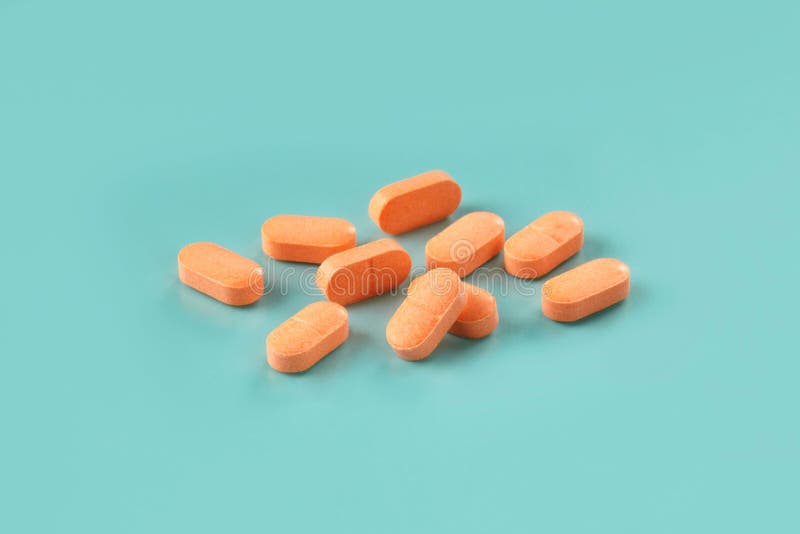 Closeup Shot of a Group of Drugs in the Form of Caplets Stock Photo ...