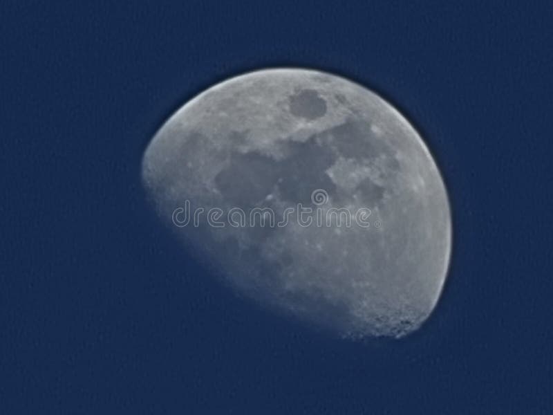 Closeup Shot of Half Moon with Craters Visible from Earth Beautiful ...