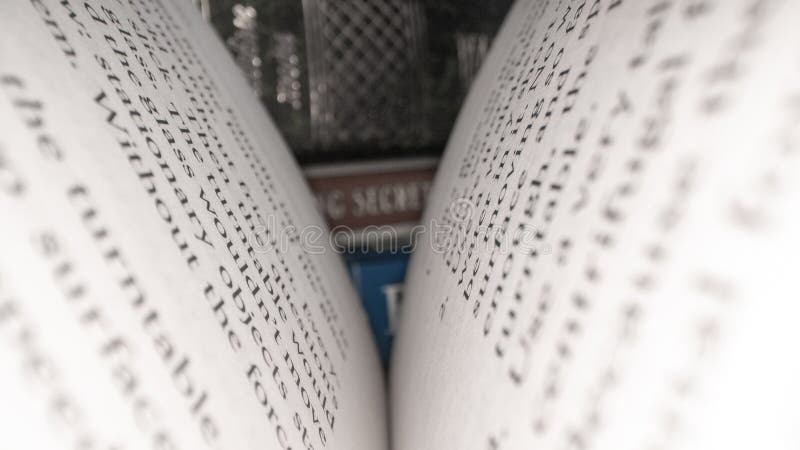 Closeup Shot of Half-opened Book Pages Stock Photo - Image of office ...