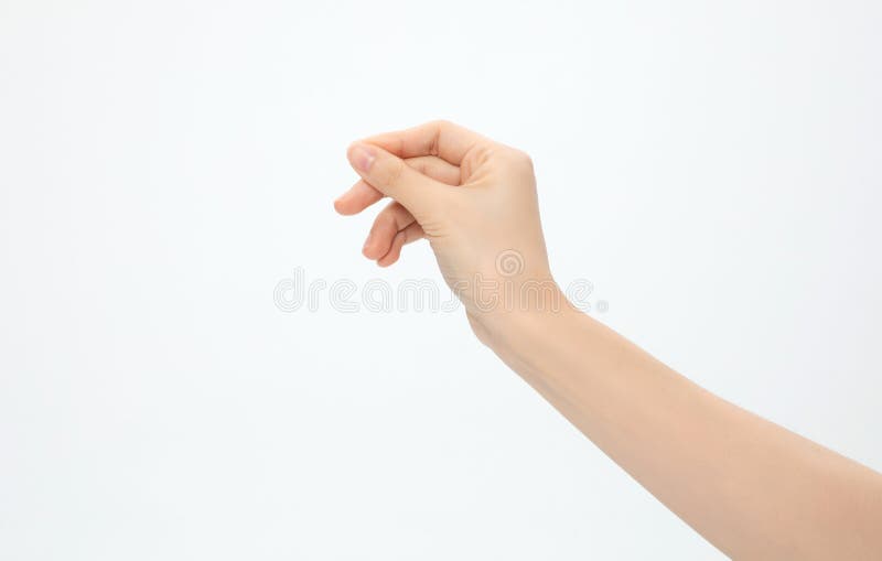 Closeup Shot of a Hand Gesturing Snapping Isolated on a White ...