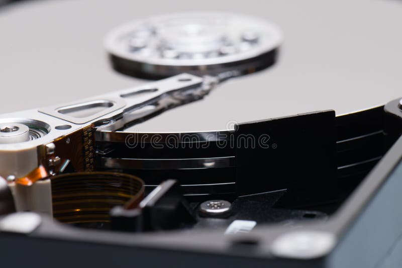 Closeup Shot of a Hard Disc Drive. Technology, Personal Computer ...