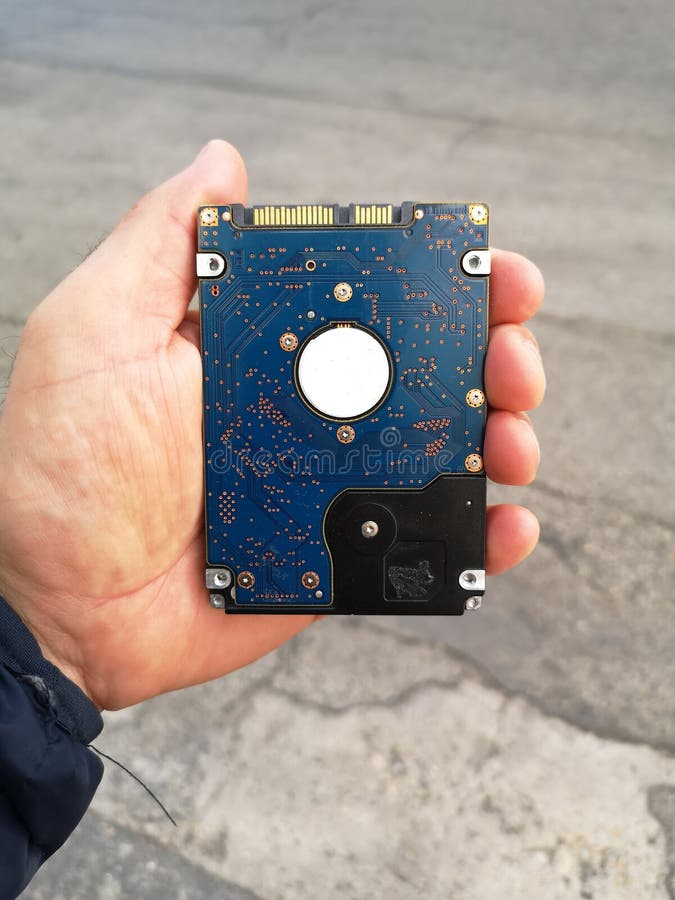 Closeup Shot of Hard Disk on Hand Stock Photo - Image of disc, object ...