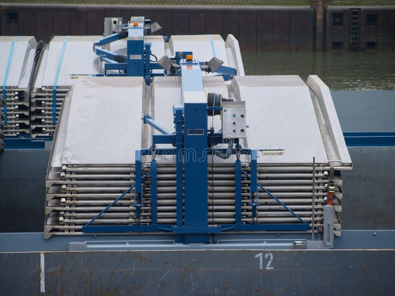 Closeup Shot of Hatch Covers of a Freight Ship Stock Image - Image of ...