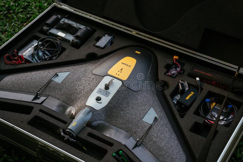 Closeup Shot of a High-tech Flying Drone Device Stock Image - Image of ...