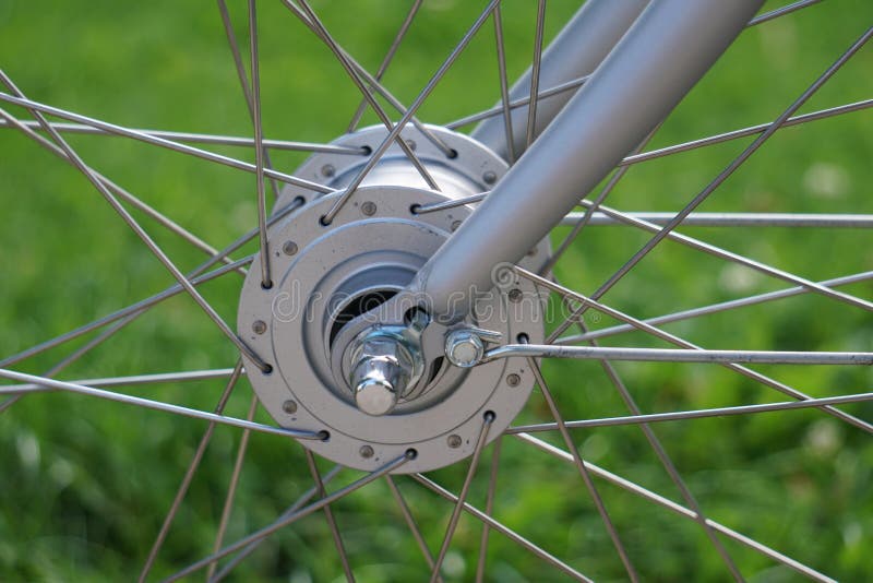 Closeup Shot of a Hub of a Bicycle Wheel - Perfect for Background Stock ...