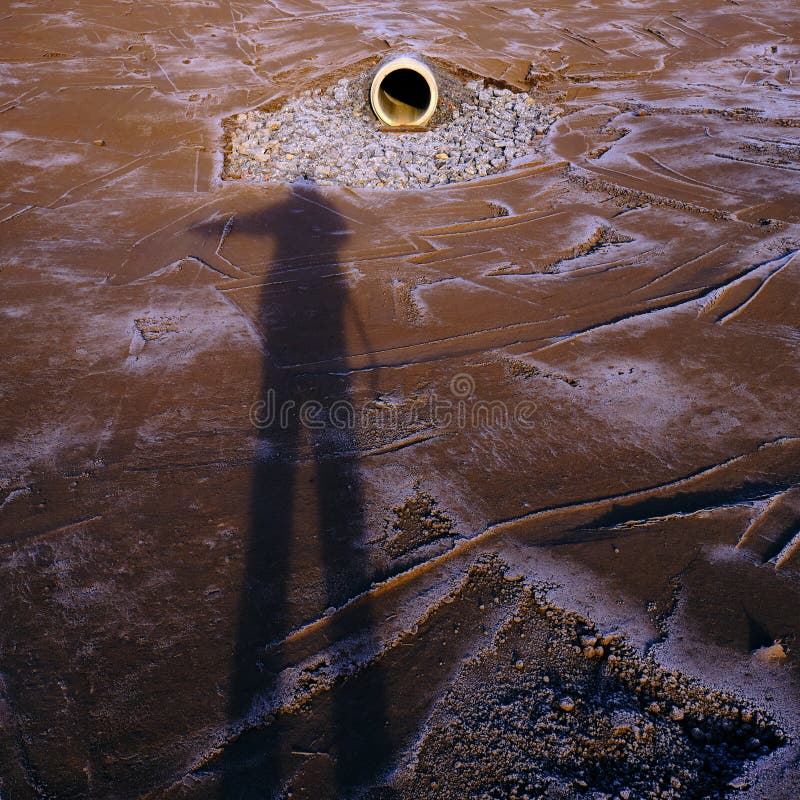Closeup Shot of a Human Shadow on Brown Ground Surface Stock Image ...