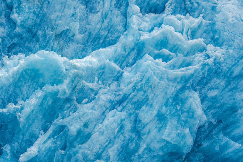 Closeup Shot of the Ice Texture of a Blue Glacial Wall in Inside ...