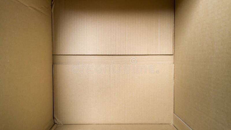 Closeup Shot of the Inside of an Empty Cardboard Box Stock Image ...