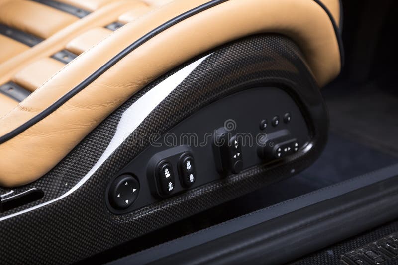 Closeup Shot of the Interior Details of a Modern Car Stock Photo ...