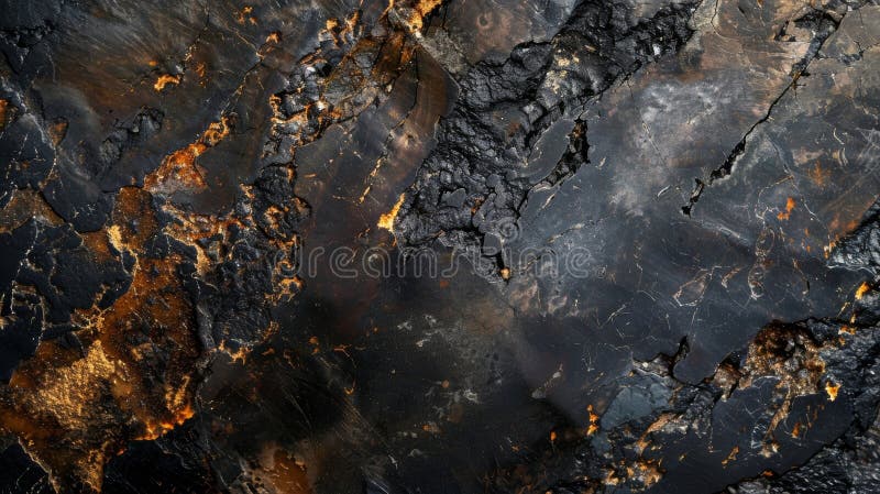 A Closeup Shot of a Large Piece of Obsidian Featuring a Smooth Texture ...