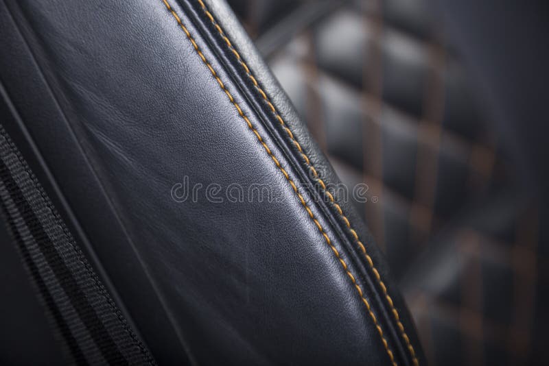 Closeup Shot of the Leather Seat Texture of a Modern Car Stock Photo ...