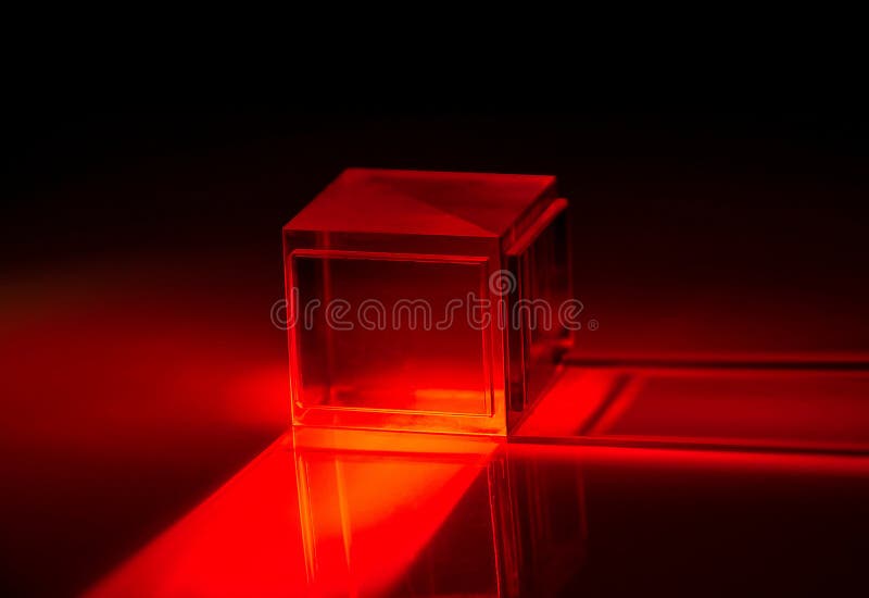 Closeup Shot of the Light Spectrum Reflected from a Crystal Cube Stock ...