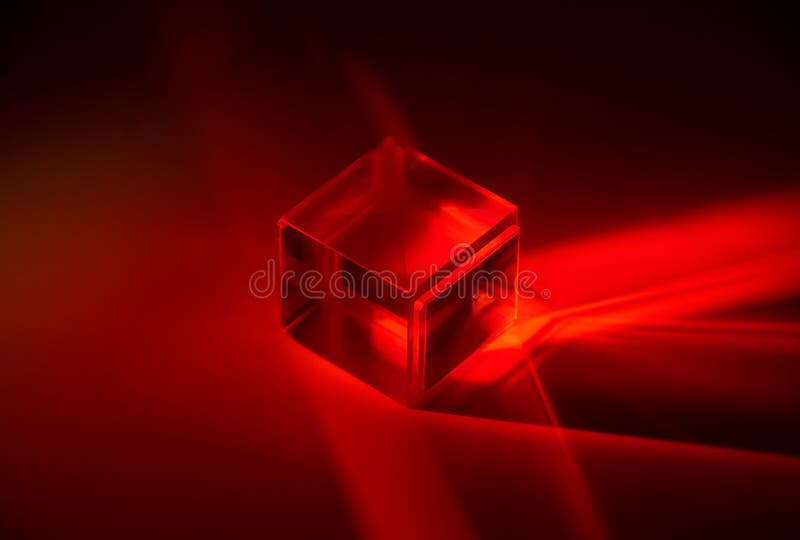 Closeup Shot of the Light Spectrum Reflected from a Crystal Cube Stock ...