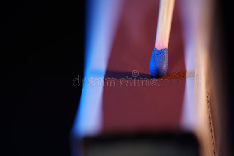 Lighting a Match Against a Black Background Stock Photo - Image of fire ...
