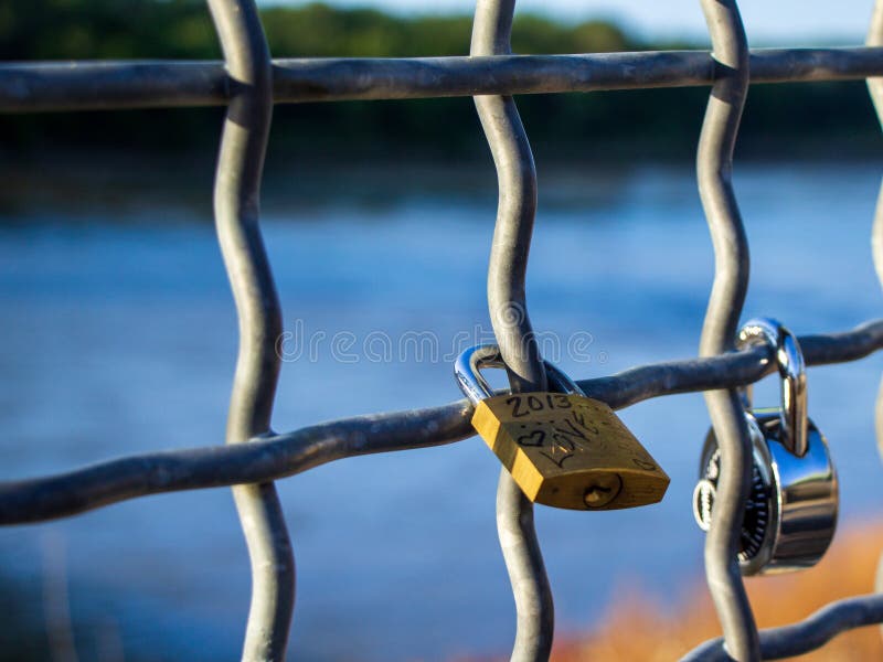 Closeup Shot of Locks on the Bridge Fence Stock Photo - Image of ...