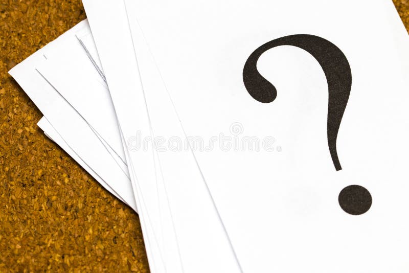 Closeup Shot of a Lot of Paper with Question Mark Stock Image - Image ...