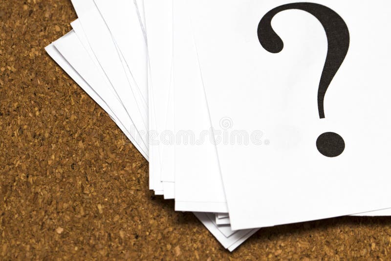 Closeup Shot of a Lot of Paper with Question Mark Stock Photo - Image ...