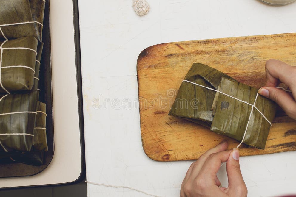 Closeup Shot of a Making Process of Hallaca Stock Photo - Image of ...