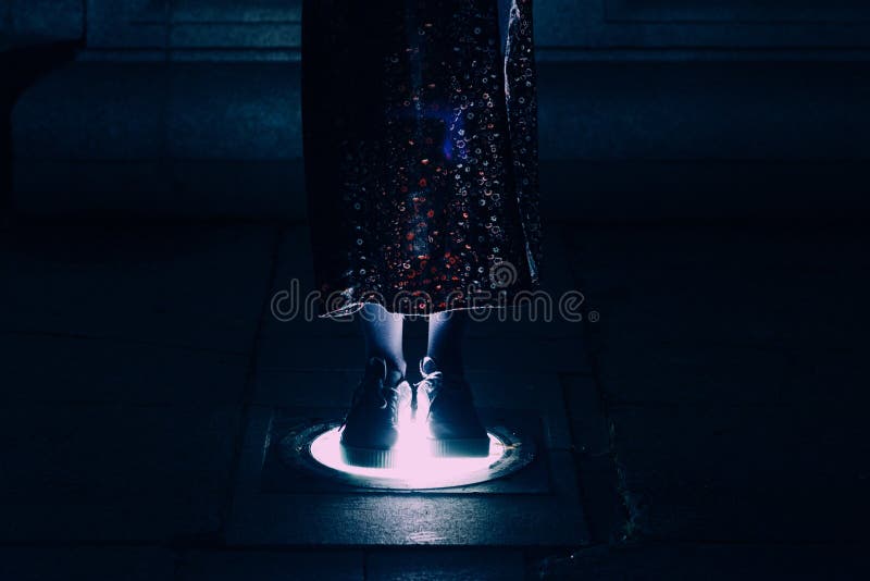 Closeup Shot of a Mannequin with a Light on the Bottom Part Stock Image ...