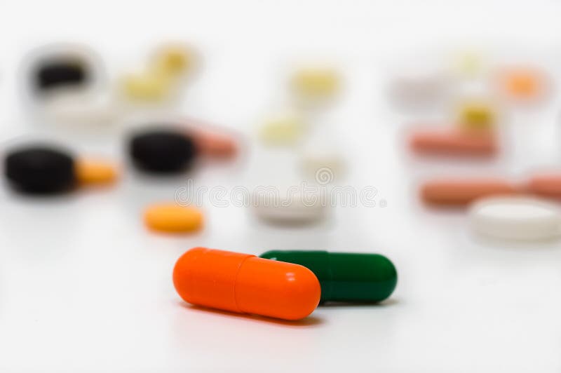 Pills and Capsule Medication Stock Image - Image of headache ...