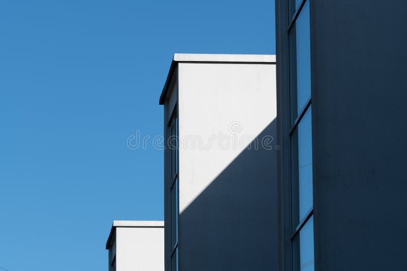 Closeup Shot of Modern Building Facade with Glass Windows Stock Image ...