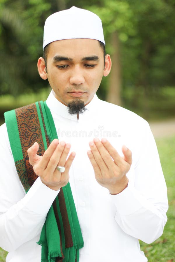Closeup shot of muslim man stock photo. Image of peaceful - 101399600