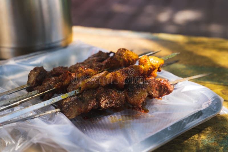 Closeup Shot of the Mutton Barbeque Stock Photo - Image of fire, meat ...