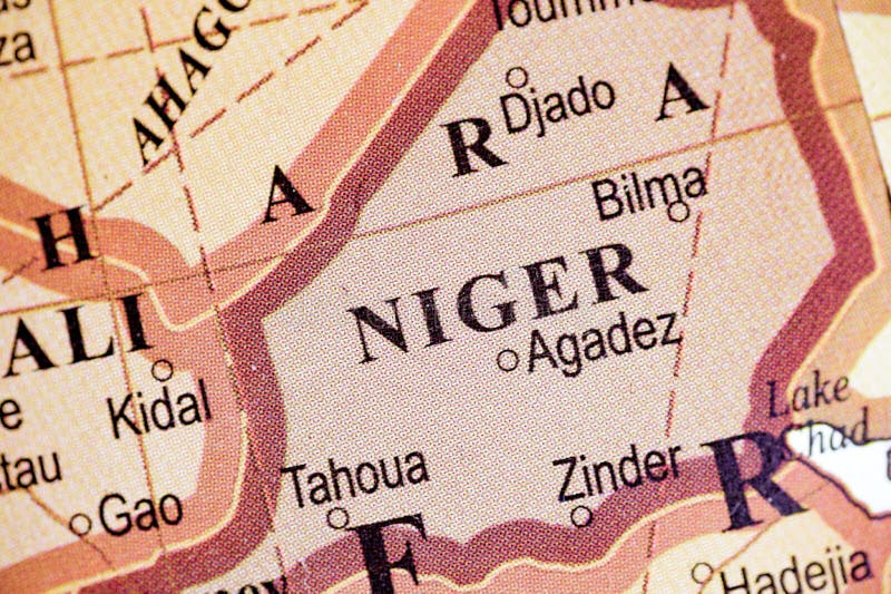 Closeup Shot of the Niger Country on the Map Stock Photo - Image of ...