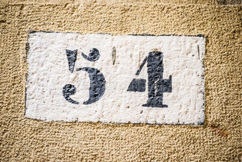 Closeup Shot of Numbers in Stone Wall Stock Image - Image of retro ...
