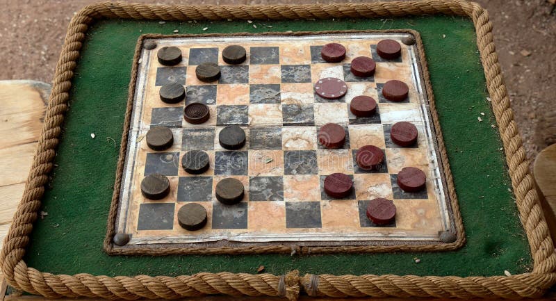 Closeup Shot of Old Checkers Stock Photo - Image of play, luck: 237882686