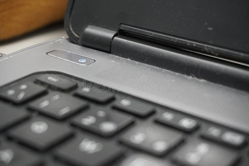 Closeup Shot of an Old Dusty Open Laptop Computer Stock Image - Image ...