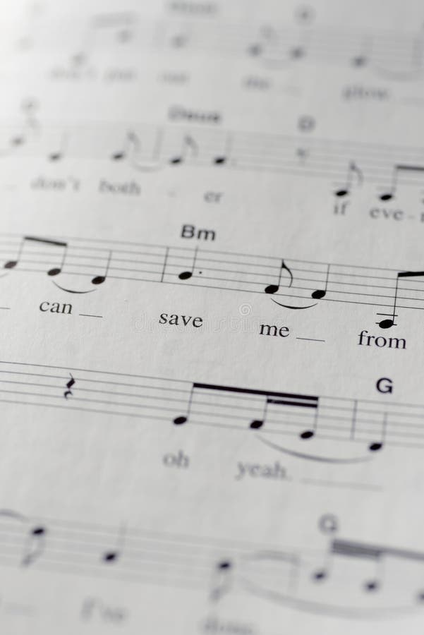 Closeup Shot of Old Music Notes Editorial Stock Photo - Image of black ...