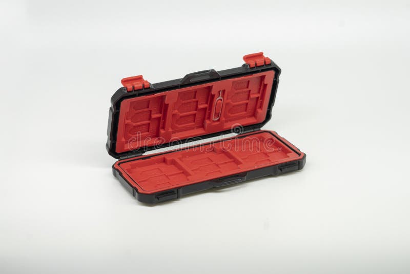 Empty Red Toolbox stock photo. Image of toolbox, hinges - 19206318