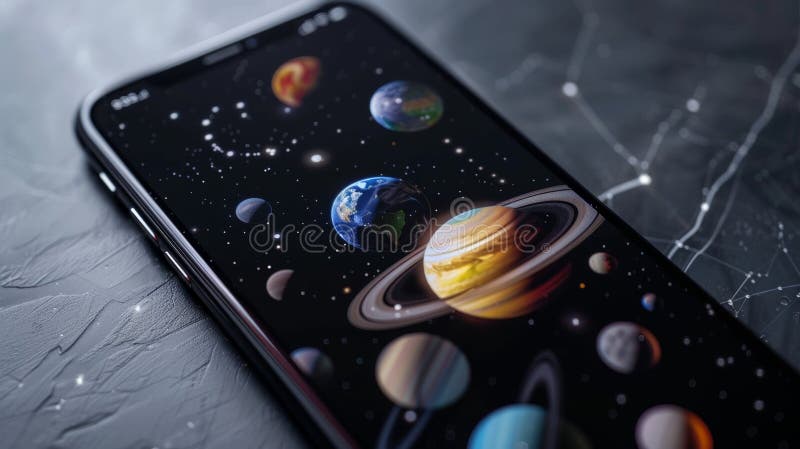 A Closeup Shot of a Phone Screen Shows an Augmented Reality App ...