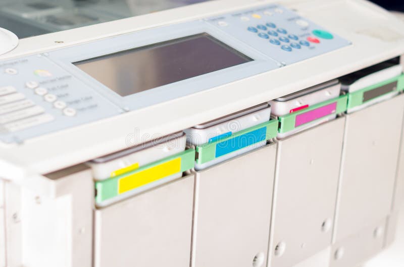 Closeup Shot Photocopier Machine Stock Photo - Image of copier, plastic ...