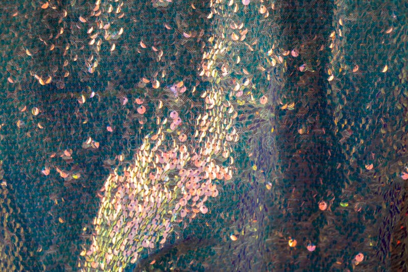 Closeup Shot of a Piece of Fabric Covered in Sequins with the ...