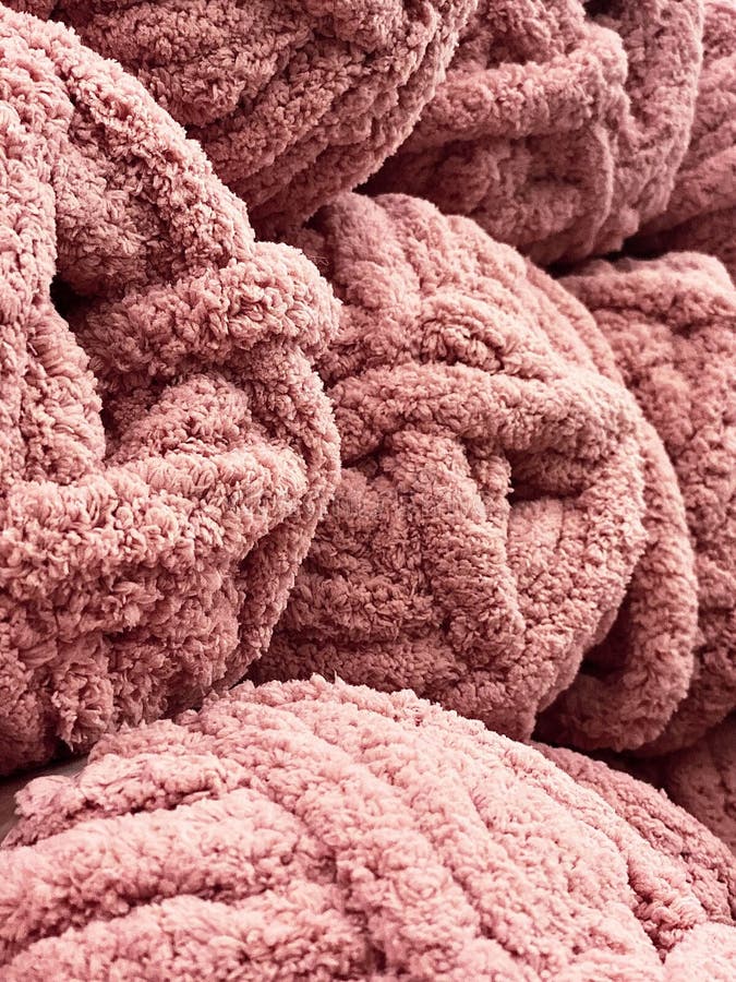 Closeup Shot of Pink Yarn Creating a Soft Texture Stock Photo - Image ...